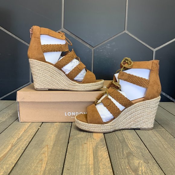 London Rag | Shoes | London Rag Woven Espadrille Brown Suede Wedge ...